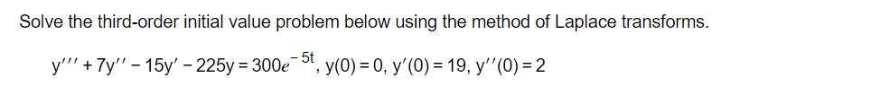 Solved Solve the third-order initial value problem below | Chegg.com