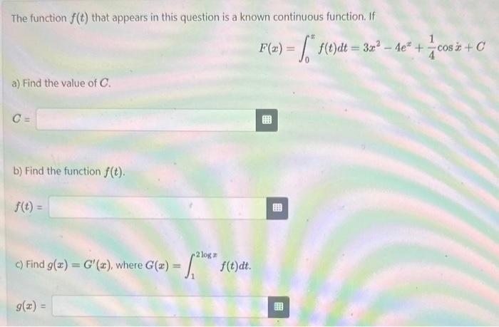 Solved The function FT that appears in this question is a | Chegg.com