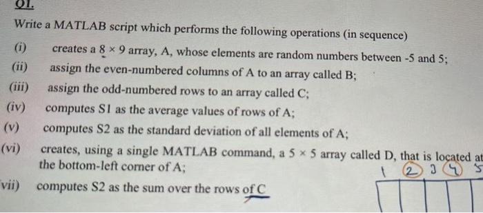 Solved Write a MATLAB script which performs the following | Chegg.com