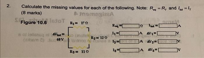 Solved Calculate the missing values for each of the | Chegg.com