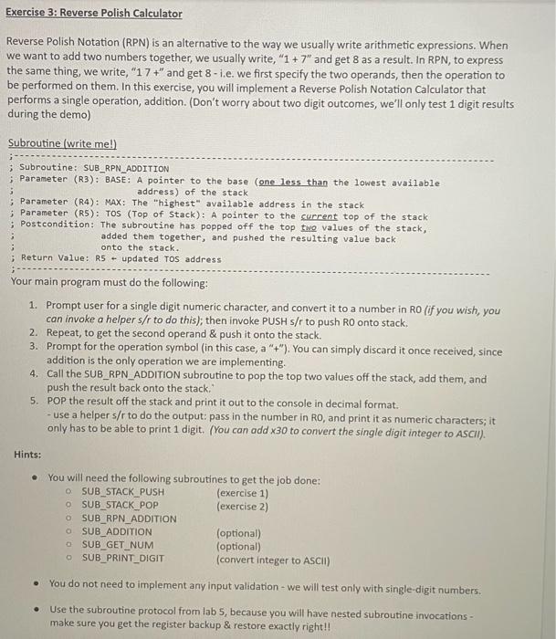 Solved 1 Write The Following Subroutine Subroutine