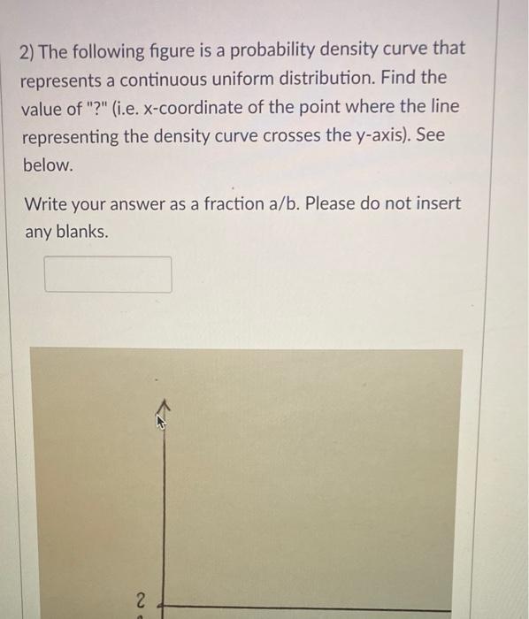 Solved 2) The following figure is a probability density | Chegg.com