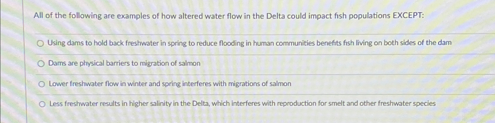 Solved All of the following are examples of how altered | Chegg.com