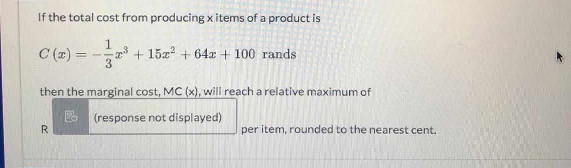 Solved If the total cost from producing x ﻿items of a | Chegg.com