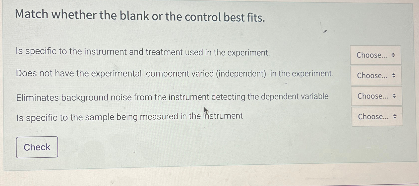 Solved Match whether the blank or the control best fits.Is | Chegg.com
