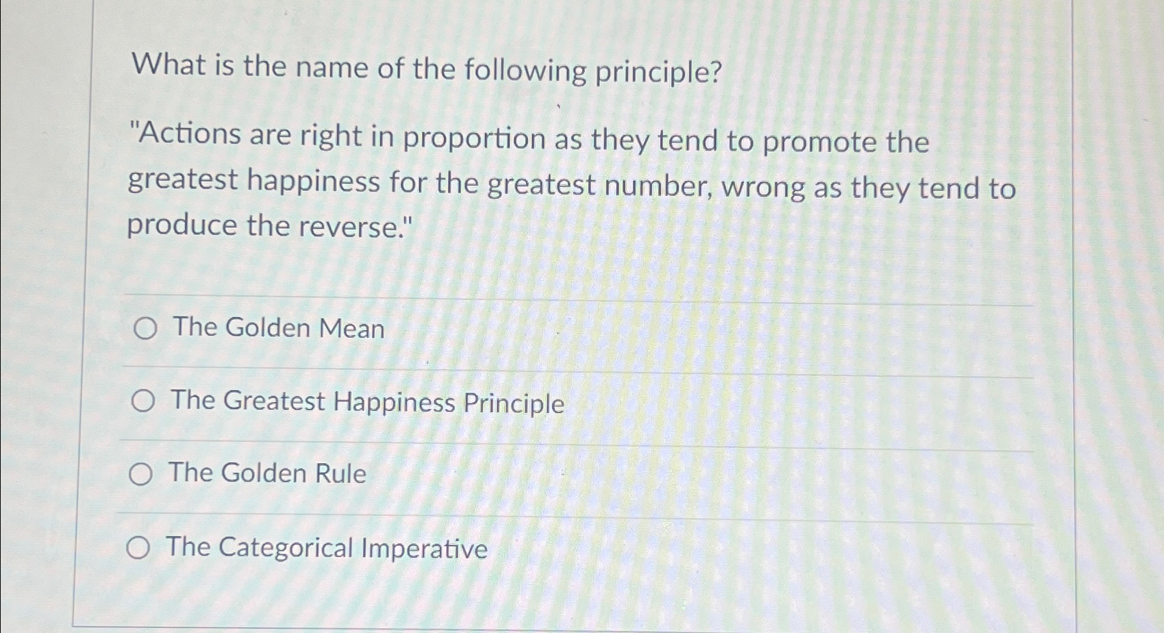 Solved What is the name of the following principle?"Actions | Chegg.com