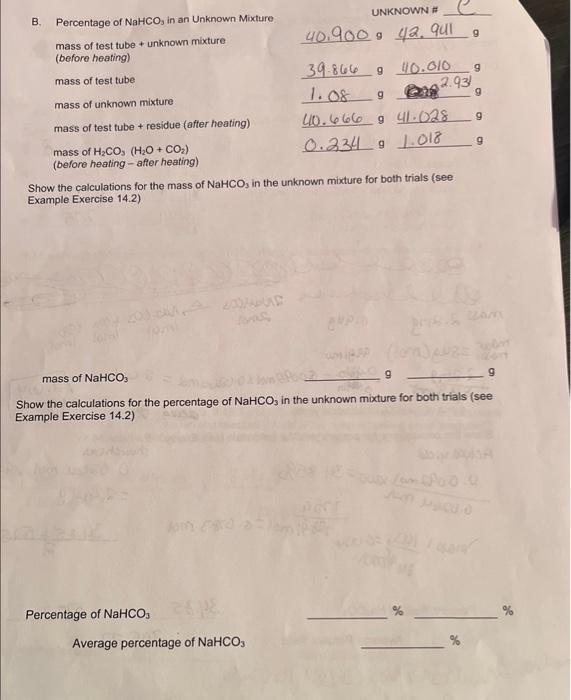 Solved Example Exercise 14.2) mass of NaHCO3 9 Show the | Chegg.com