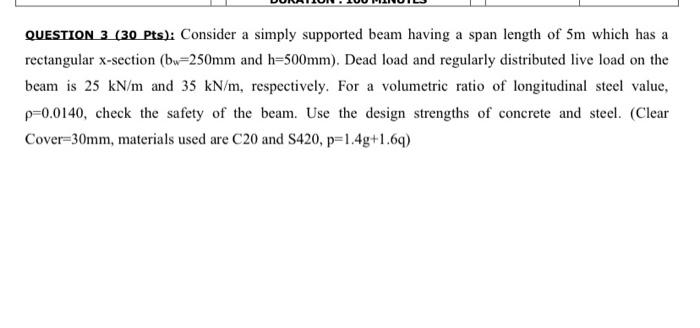Solved QUESTION 3 (30 Pts): Consider a simply supported beam | Chegg.com Solved QUESTION 3 (30 Pts): Consider a simply supported beam | Chegg.com