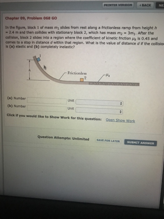 Solved PRINTER VERSION BACK NE Chapter 09, Problem 068 GO In | Chegg.com