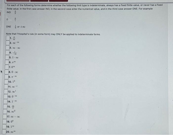 Solved For each of the following forms determine whether the | Chegg.com