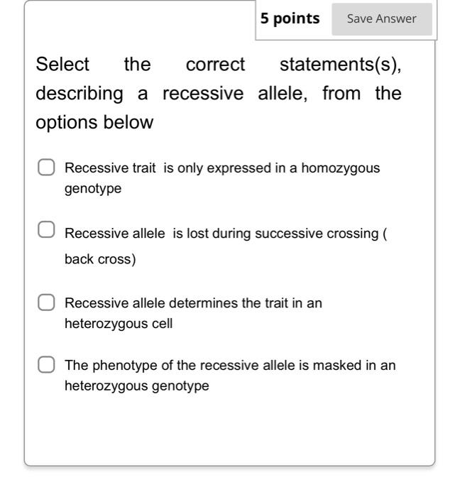 Solved Select the correct statements(s), describing a | Chegg.com