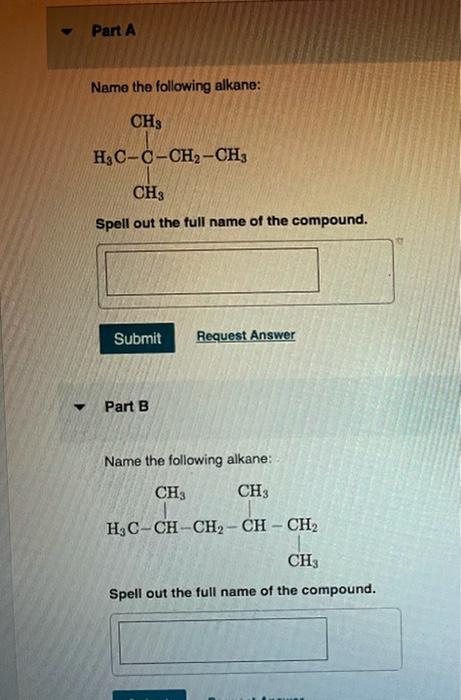 Solved Part A Name the following alkane: CH3 HC-0-CH2-CH3 | Chegg.com