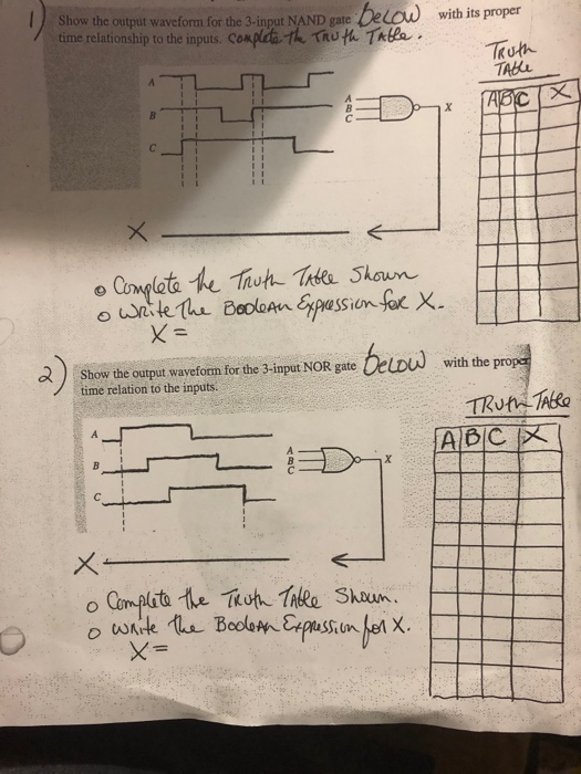 Solved with its proper Show the output waveform for the | Chegg.com