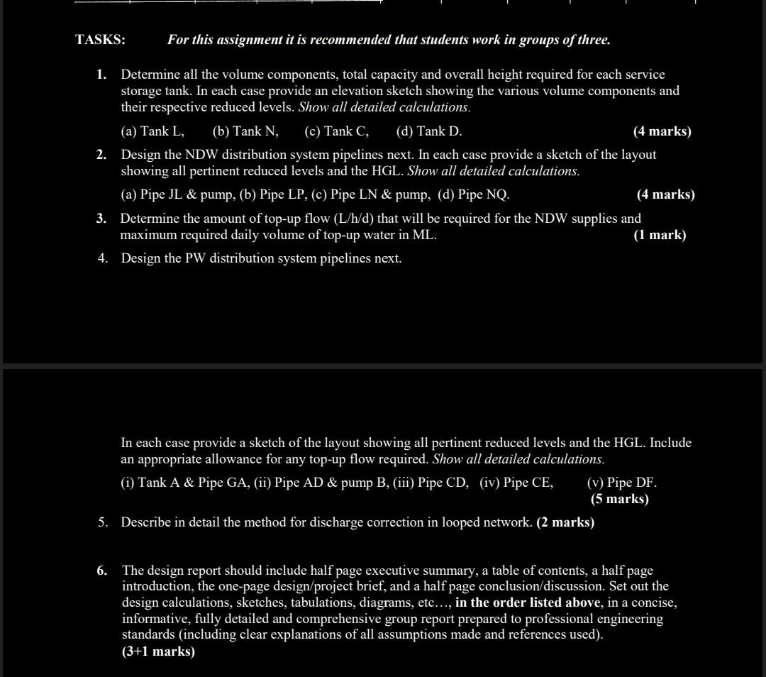 Solved Other conditions and design criteria: All | Chegg.com