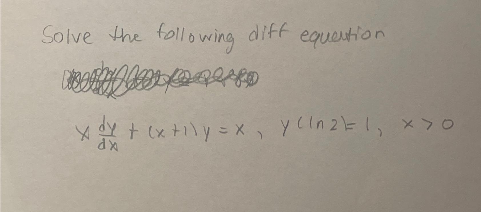 Solved Solve the following diff | Chegg.com