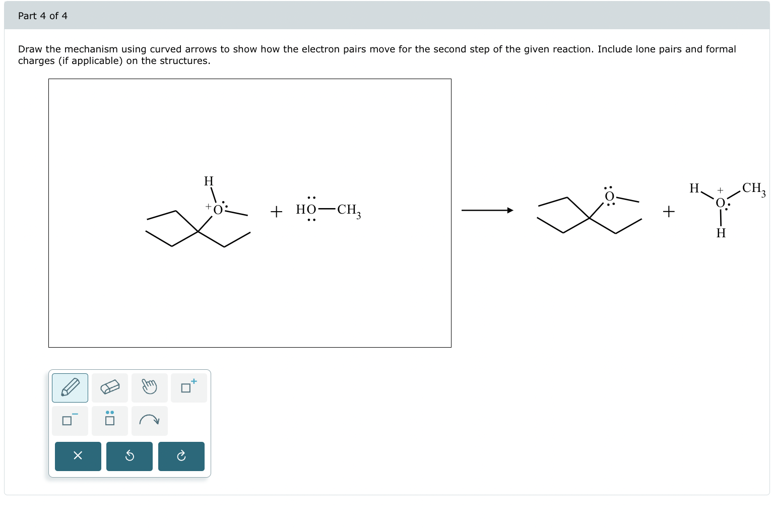 Solved Part 4 of 4Draw the mechanism using curved arrows to | Chegg.com Solved Part 4 of 4Draw the mechanism using curved arrows to | Chegg.com