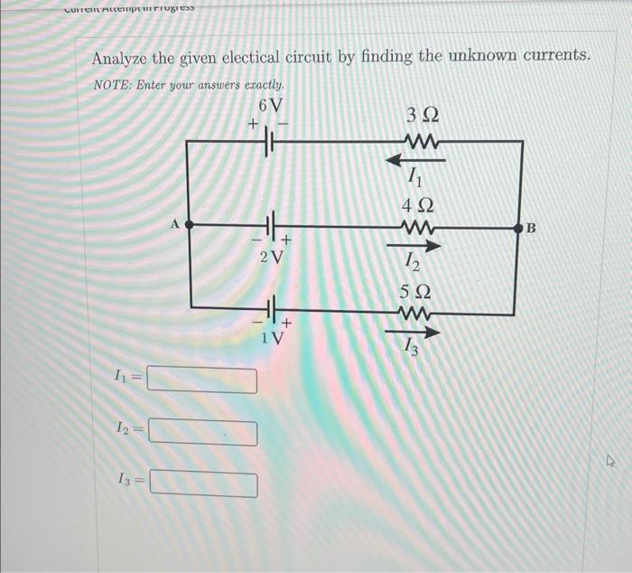 Solved Analyze the given electical circuit by finding the | Chegg.com