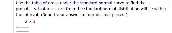 Solved Use the table of areas under the standard normal | Chegg.com