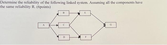 Solved etermine the reliability of the following linked | Chegg.com