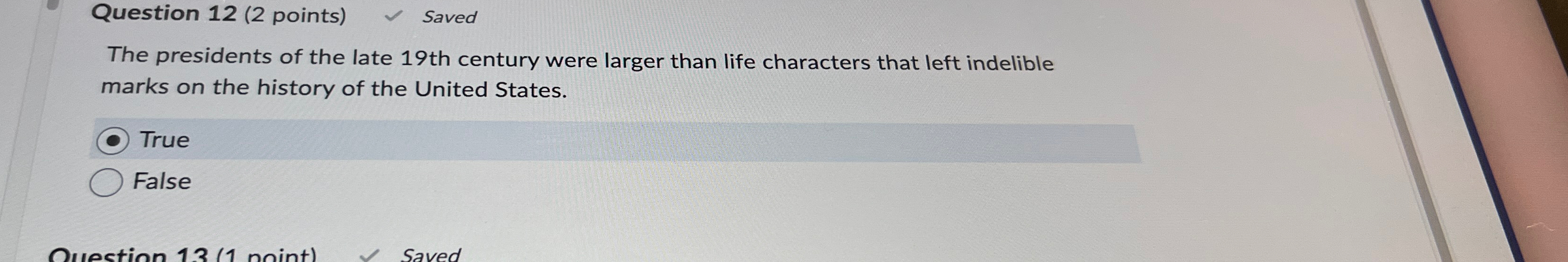 Solved Question 12 (2 ﻿points)SavedThe presidents of the | Chegg.com