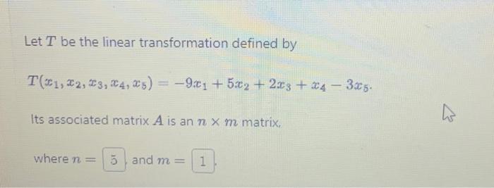 Solved linear Algebra. i was given the wrong answers of 5 | Chegg.com