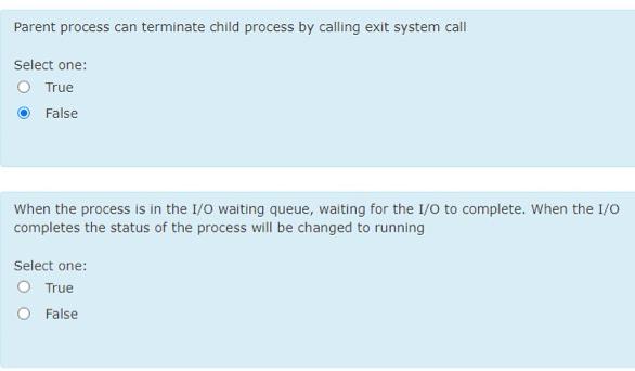 Solved Parent process can terminate child process by calling | Chegg.com