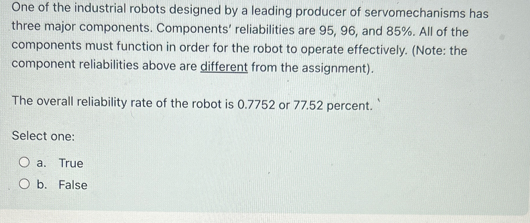Solved One of the industrial robots designed by a leading | Chegg.com