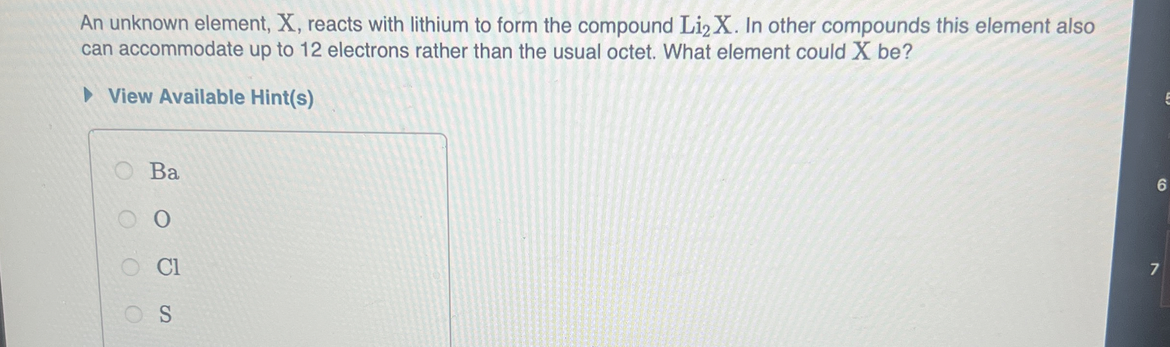 Solved An unknown element, X , reacts with lithium to form | Chegg.com Solved An unknown element, X , reacts with lithium to form | Chegg.com