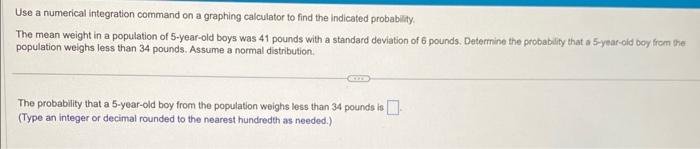Solved Use a numerical integration command on a graphing | Chegg.com