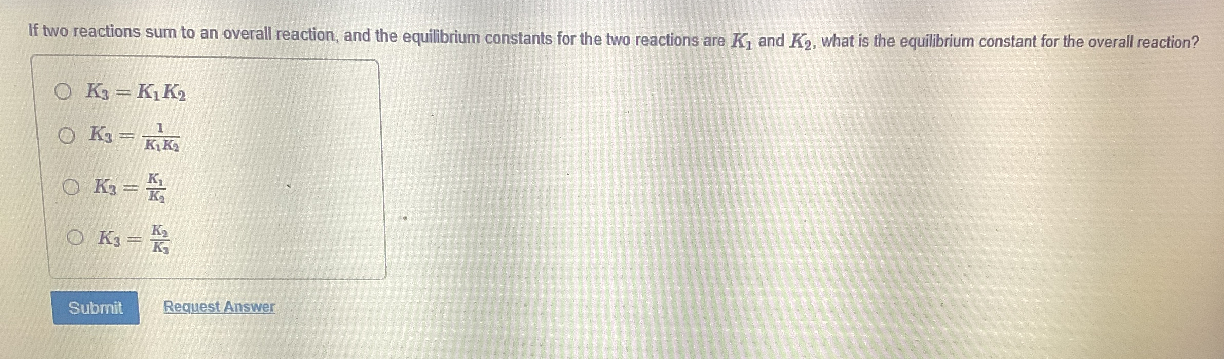 Solved If two reactions sum to an overall reaction, and the | Chegg.com