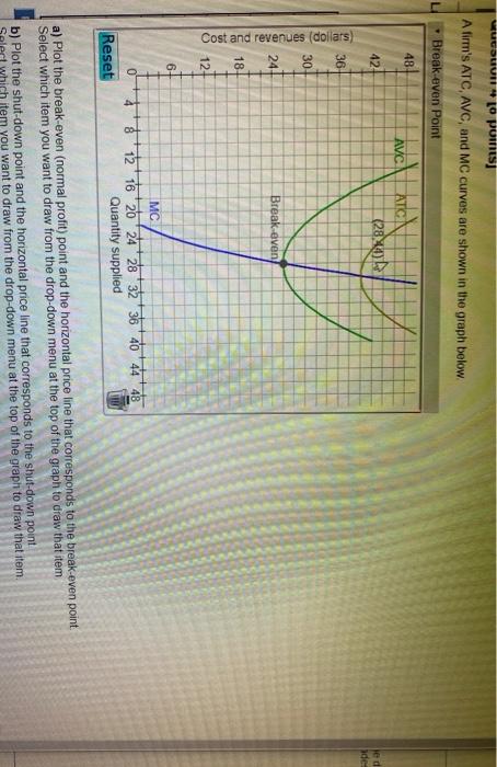 Solved UCOLIVII 10 points] A firm's ATC, AVC, and MC curves | Chegg.com