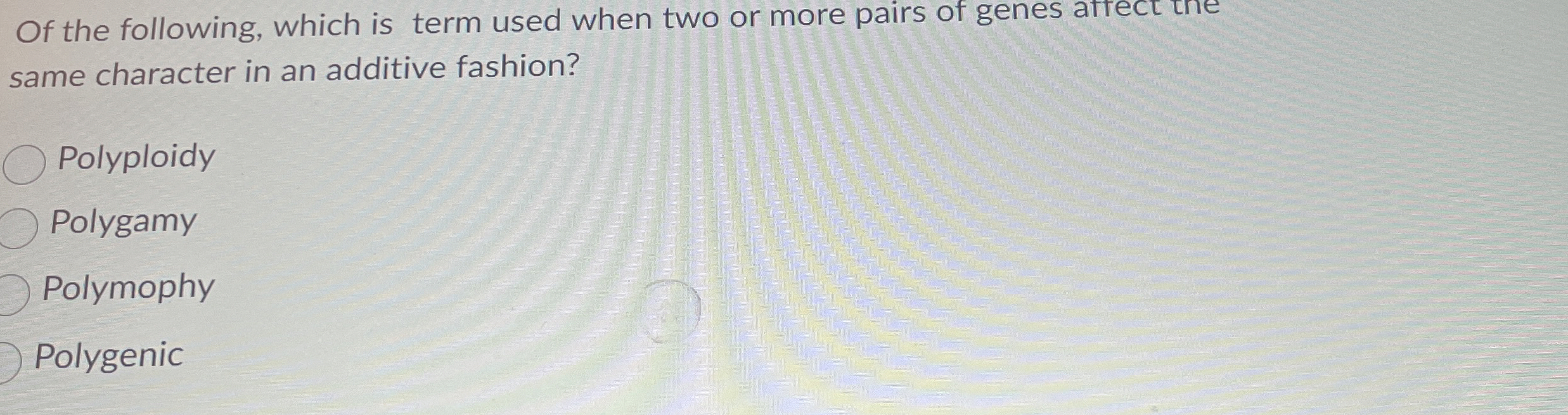 Solved Of the following, which is term used when two or more | Chegg.com