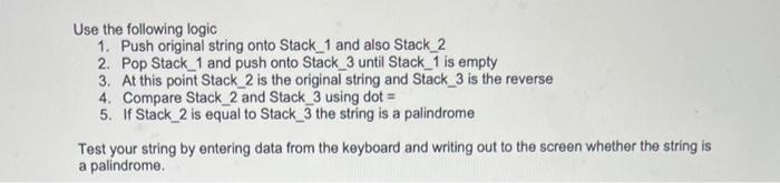 Solved Assignment 04 - PART 2 Palindromes (50 points) - Note | Chegg.com