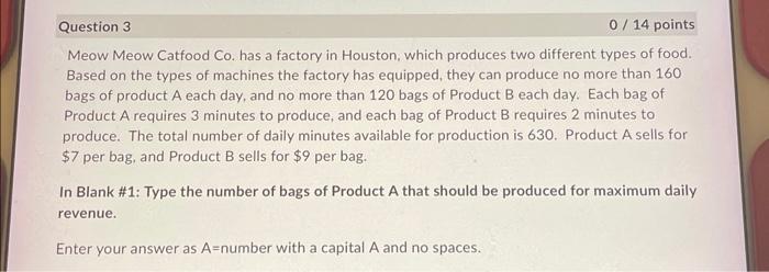 Solved Meow Meow Catfood Co. has a factory in Houston, which | Chegg.com