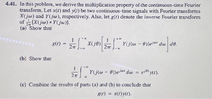 Solved 41. In this problem, we derive the multiplication | Chegg.com