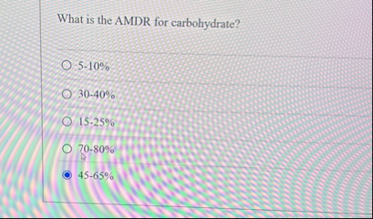Solved What is the AMDR for | Chegg.com