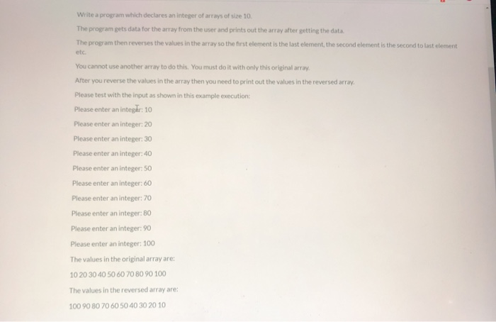 Solved Write A Program Which Declares An Integer Of Arrays 6421