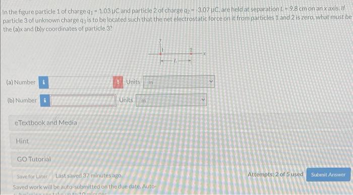 Solved In the figure particle 1 of charge q1−1.03μC and | Chegg.com