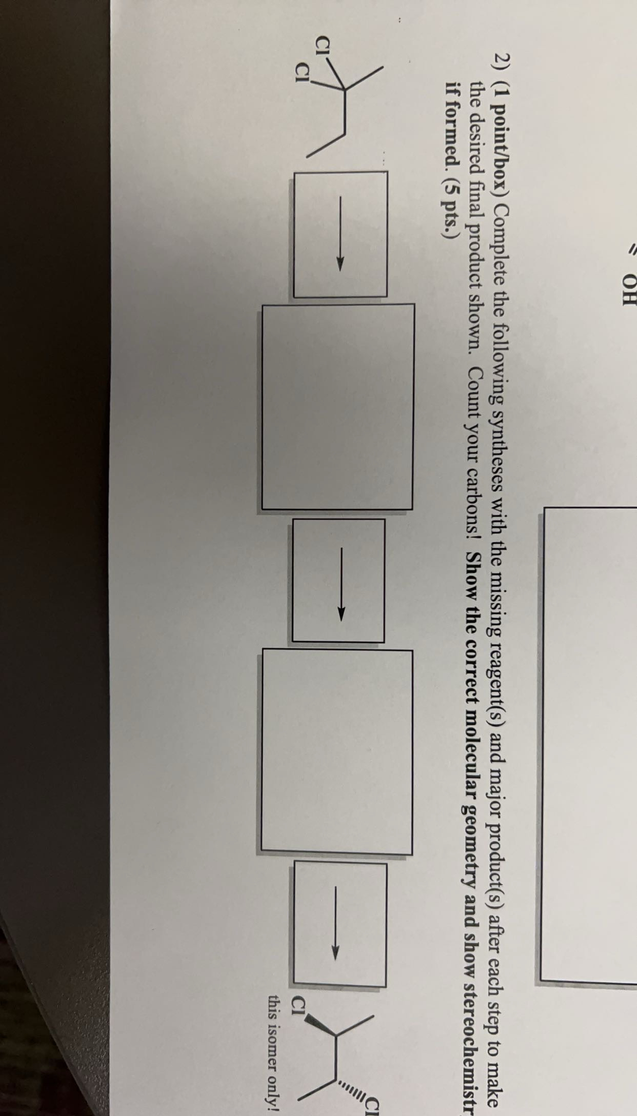Solved by an EXPERT (1 ﻿point/box) ﻿Complete the following syntheses with | Chegg.com
