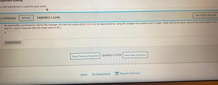 Solved ament scoring or last submission is used for your | Chegg.com