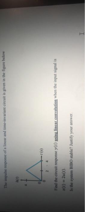 Solved The impulse response of a linear and time-invariant | Chegg.com