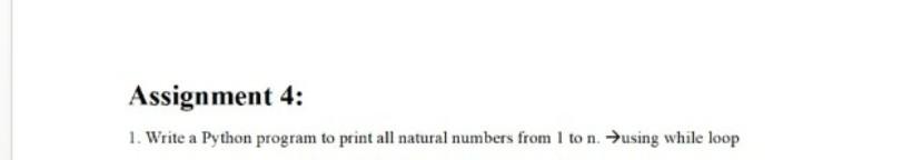 Solved Assignment 4: 1. Write a Python program to print all | Chegg.com
