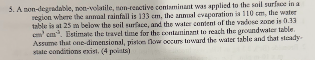 Solved 5. ﻿A non-degradable, non-volatile, non-reactive | Chegg.com