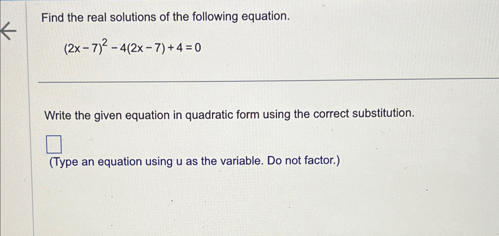 Solved Find the real solutions of the following | Chegg.com