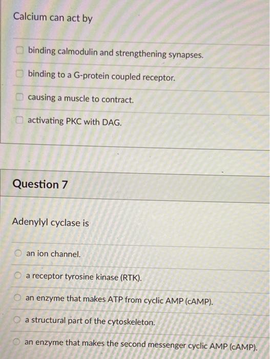 Solved Calcium can act by binding calmodulin and | Chegg.com
