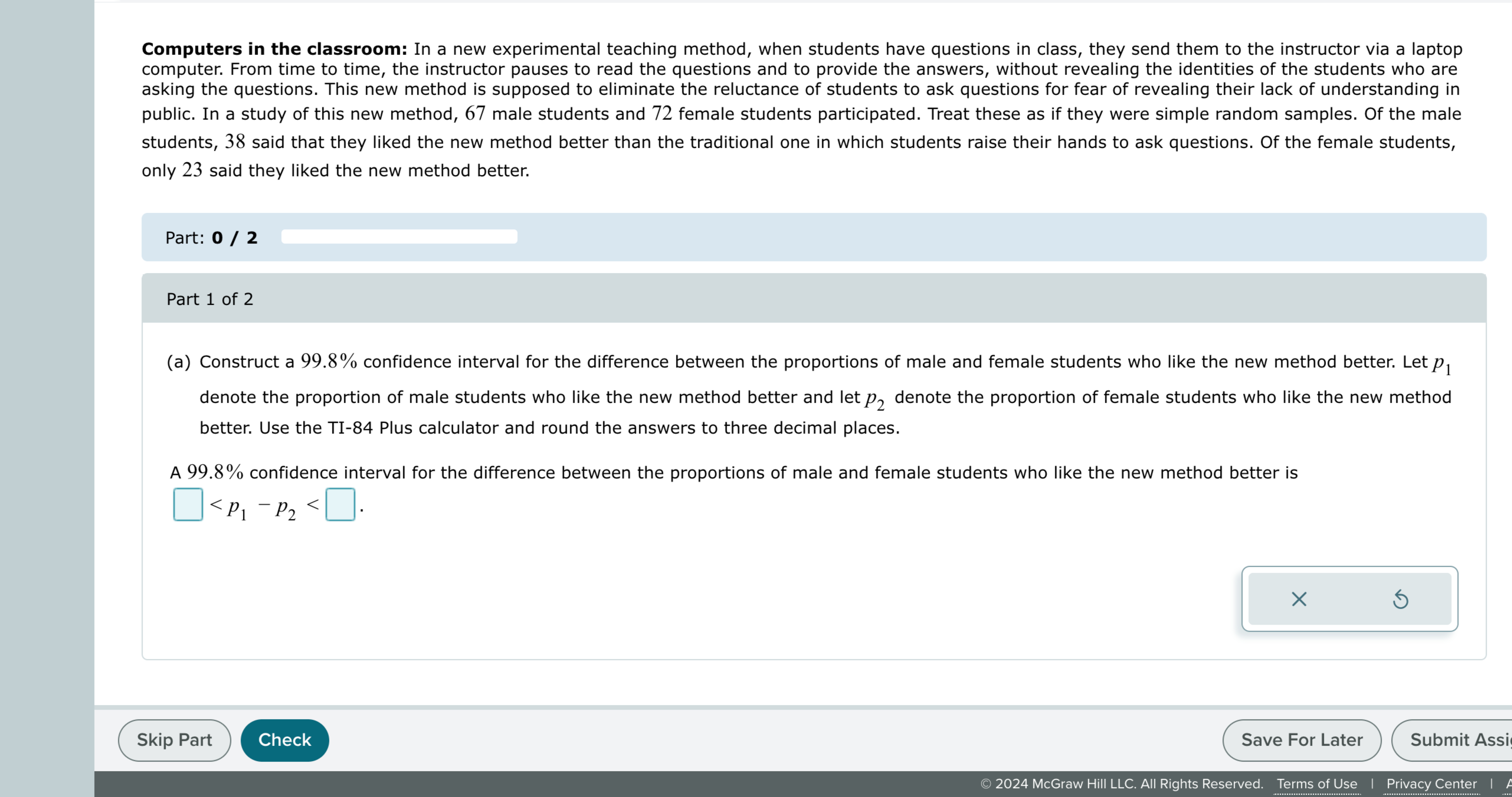 Solved Computers in the classroom: In a new experimental | Chegg.com