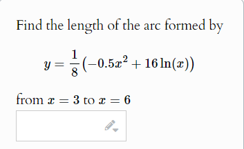 Solved Find the length of the arc formed | Chegg.com