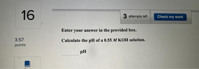 Solved Enter your answer in the provided box. Calculate the | Chegg.com