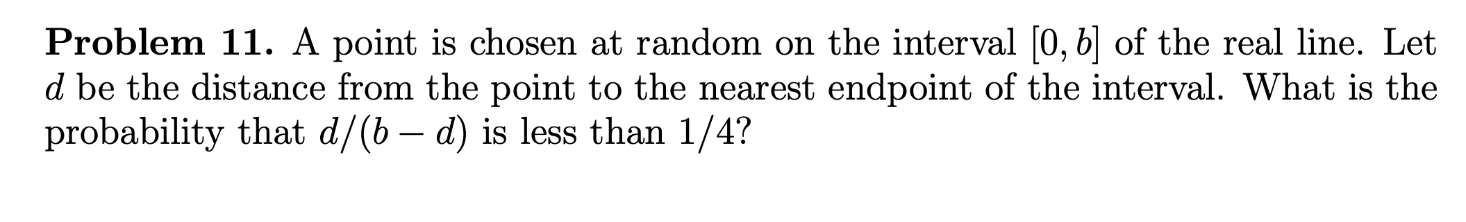 Solved Problem 11. ﻿A point is chosen at random on the | Chegg.com