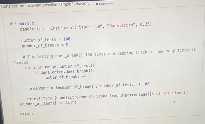 Solved In python. Don't use eval(), break(), or the with | Chegg.com
